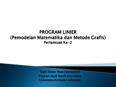 Pertemuan 2 (programa Linear) - Repository